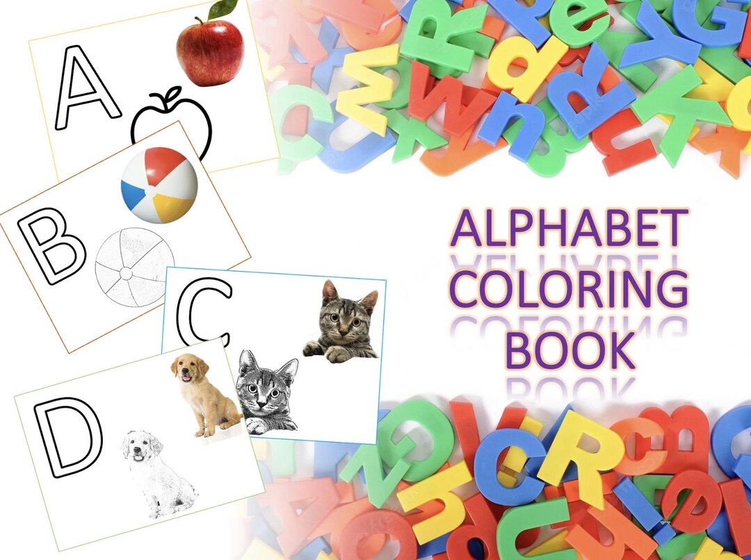 Alphabet Coloring Book Printable Alphabet Color Book Alphabet Coloring ...