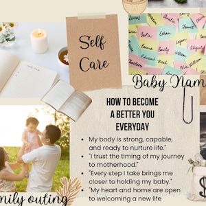 Motherhood Vision Board 2025 Template Printable & Editable | Canva ...