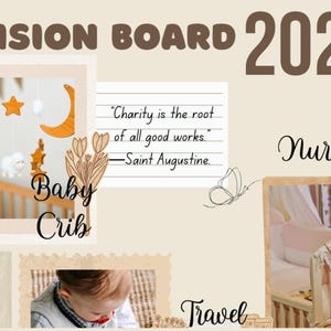 Motherhood Vision Board 2025 Template Printable & Editable | Canva ...