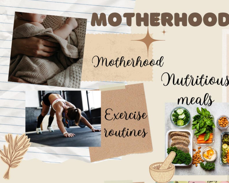 Motherhood Vision Board 2025 Template Printable & Editable | Canva ...