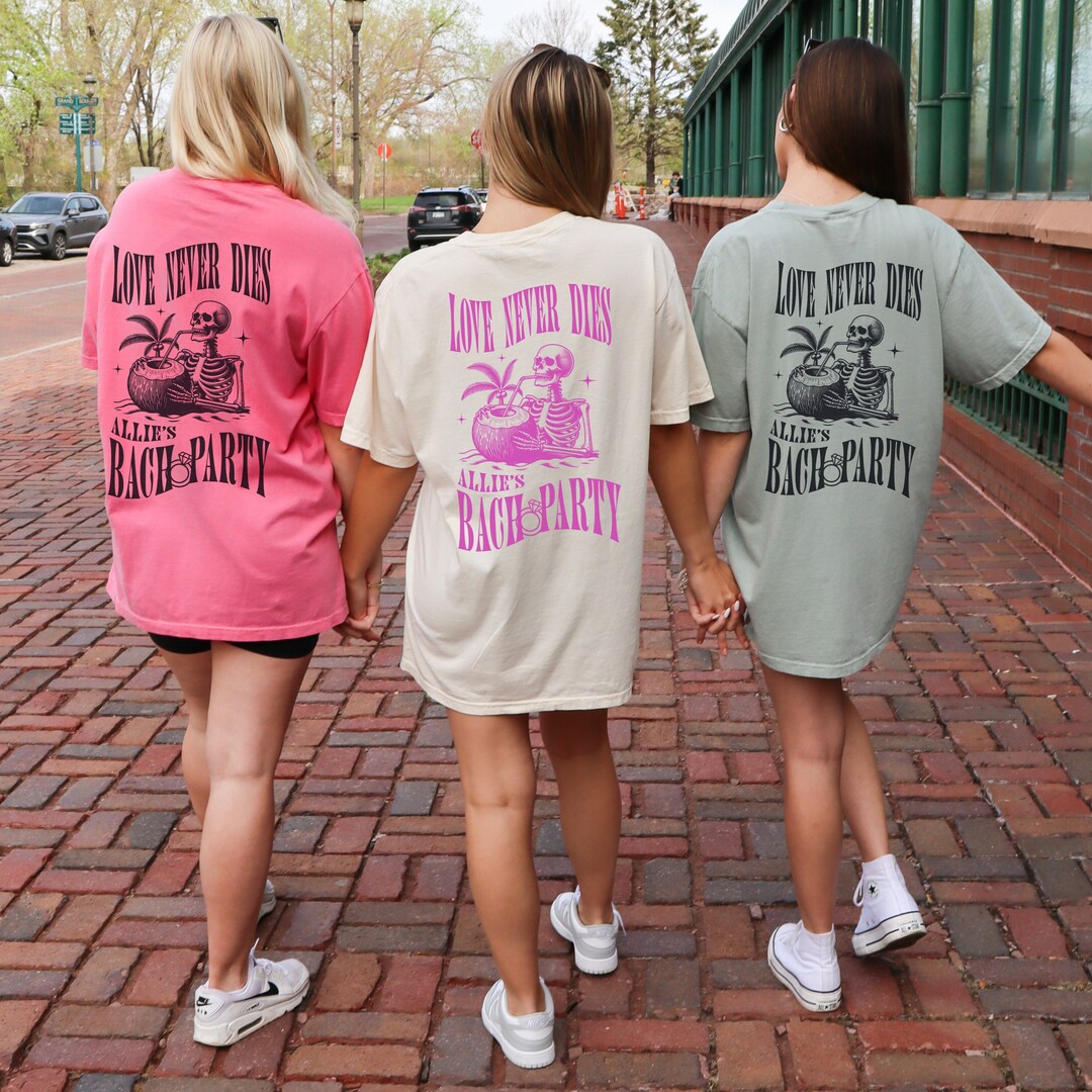 Custom Emo Bachelorette Party Shirt, Personalized Skeleton Bride Gift, Funny Bachelorette Group ...