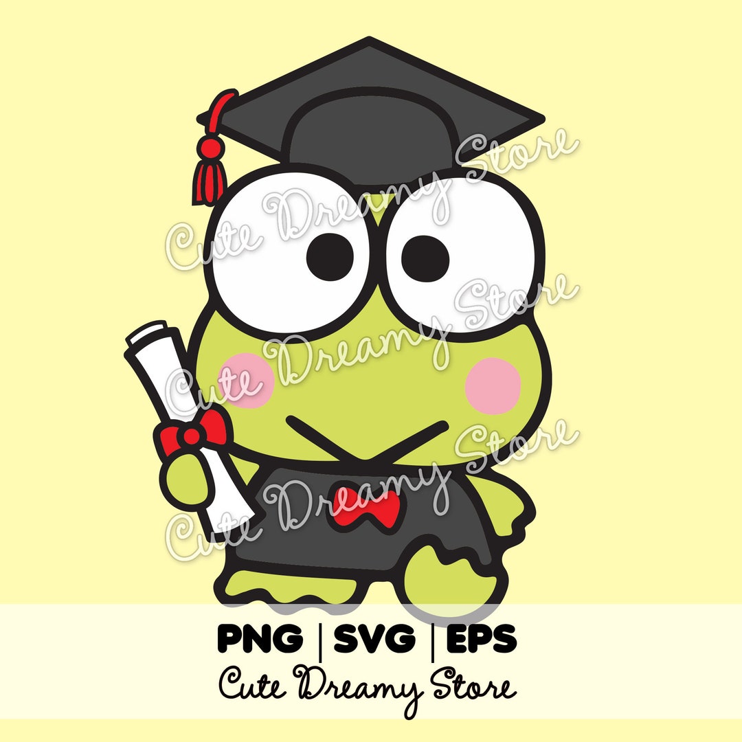 Kero Graduation Kawaii Frog Svg, Png Bundle, Png for Sublimation, EPS ...