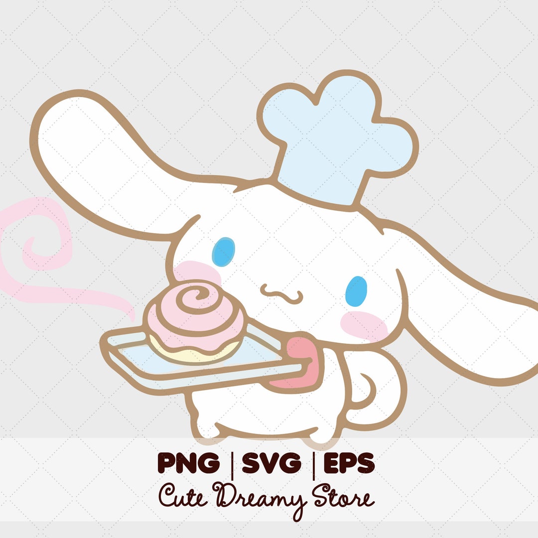 Cinnamo-roll PNG EPS SVG Bunny Clipart Cute Bunnny Kawaii vector Cut ...
