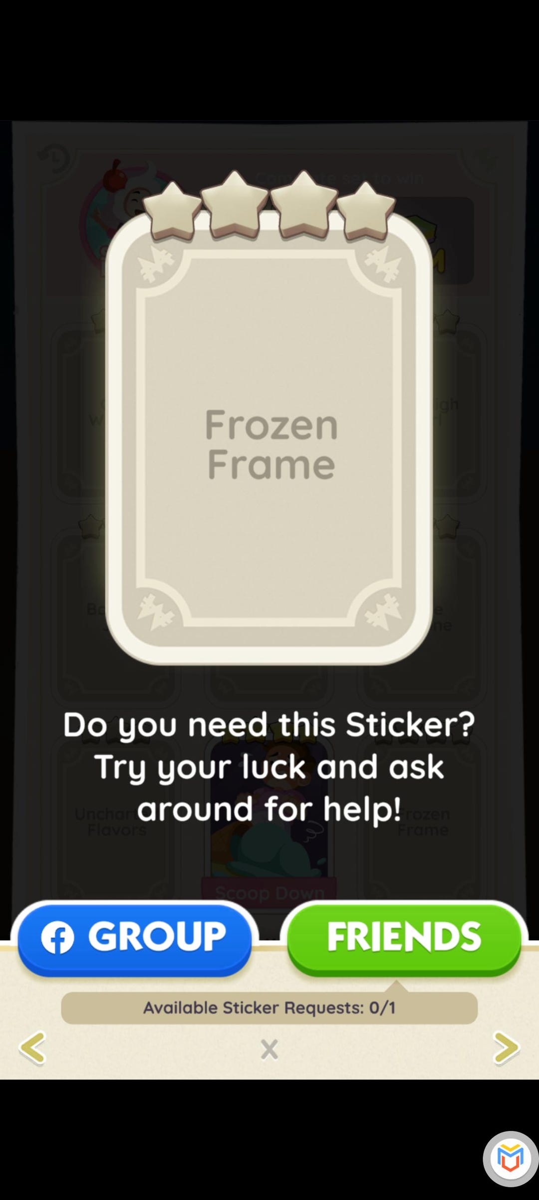 MONO GO 4 Star Sticker (frozen Frame) - Etsy