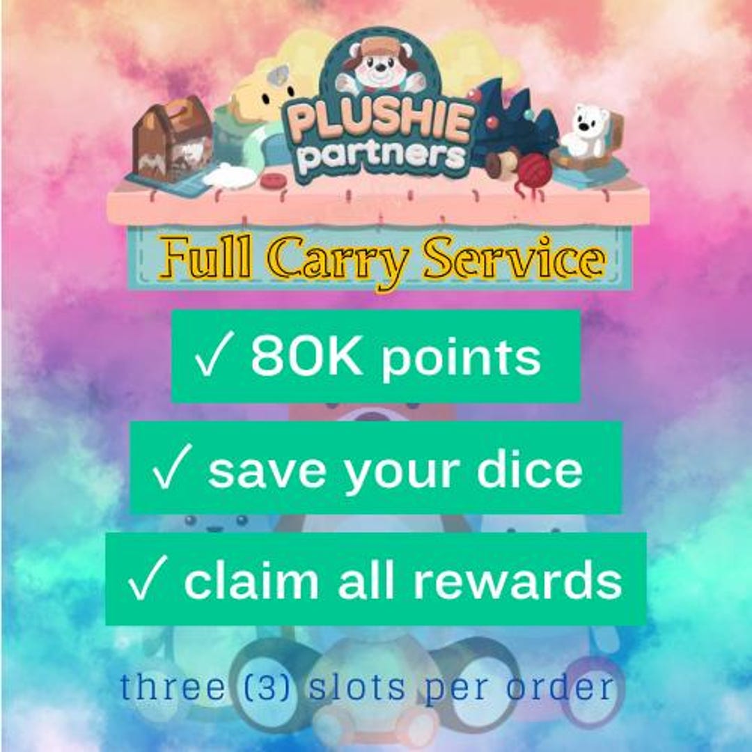 PLUSHIE Partners Event full Carry Service for Three 3 Slots - Etsy
