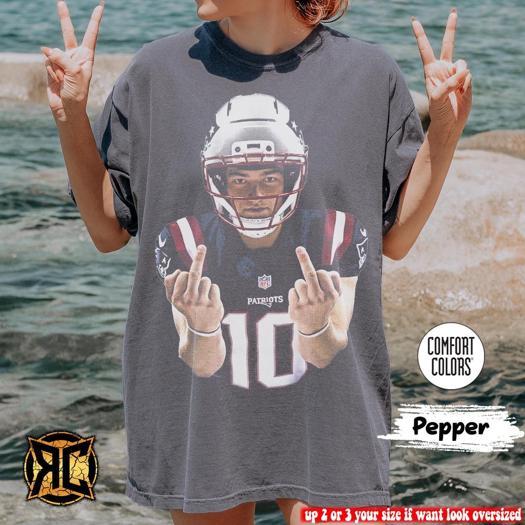 Funny Drake Maye Middle Finger Shirt, Comfort Colors® Drake Maye MVP ...