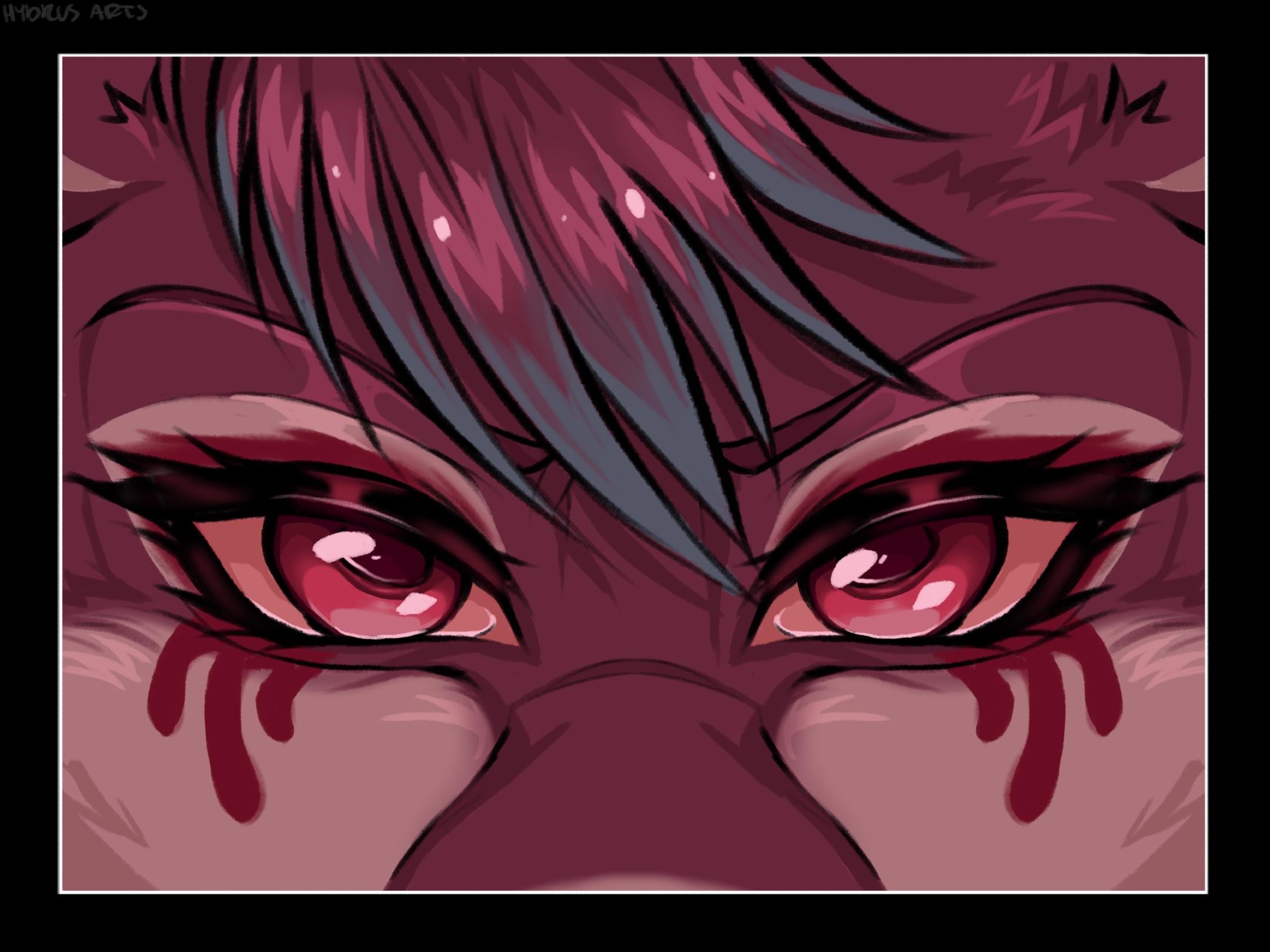 FURRY GLARE YCH! Fursona Eye Banner Character Card Custom Commission ...