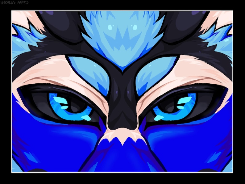 FURRY GLARE YCH! Fursona Eye Banner Character Card Custom Commission ...