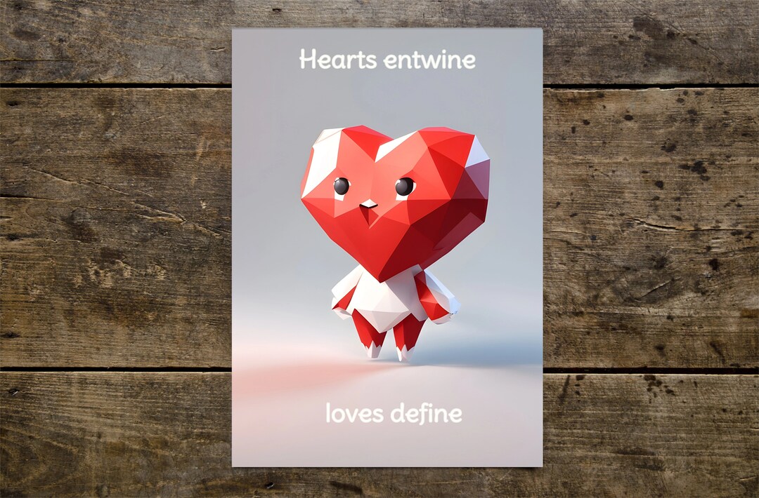 Heartfelt Origami: Capture Loves Essence With Our Digital Art Perfect ...