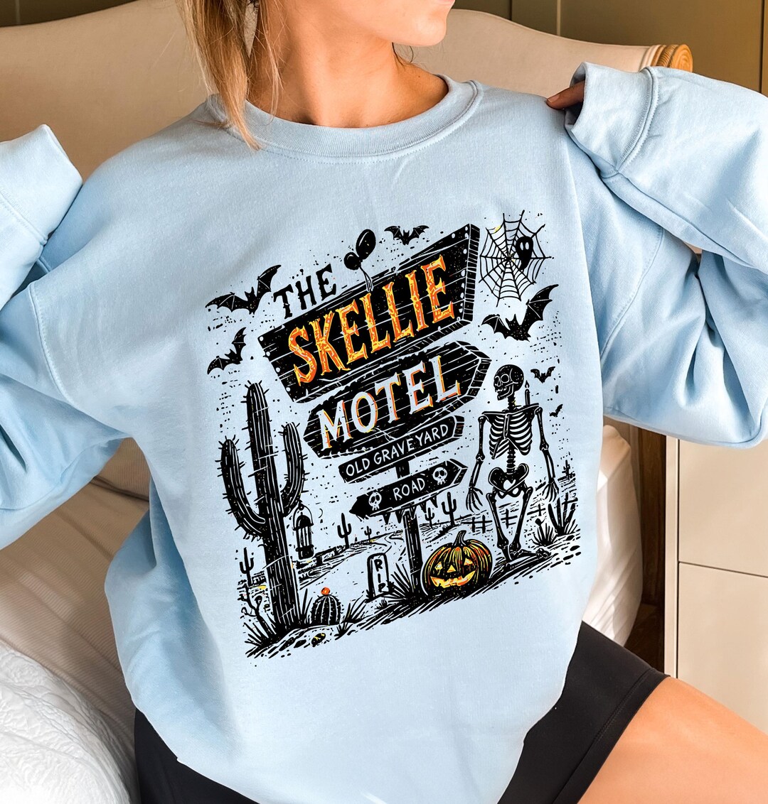 Old Graveyard Road Halloween Hoodie, Retro Desert Skeleton Sweatshirt ...