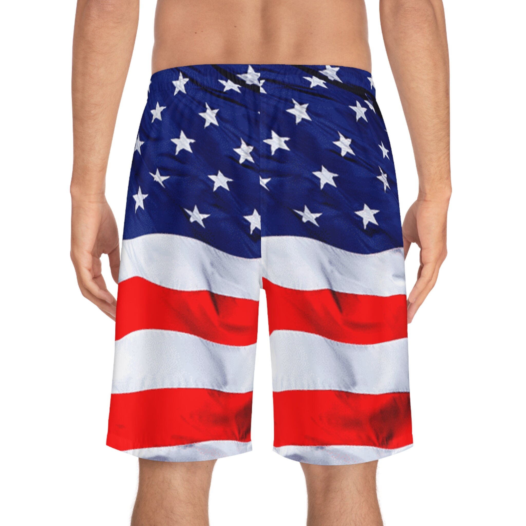 American Flag Swim Trunks - Etsy