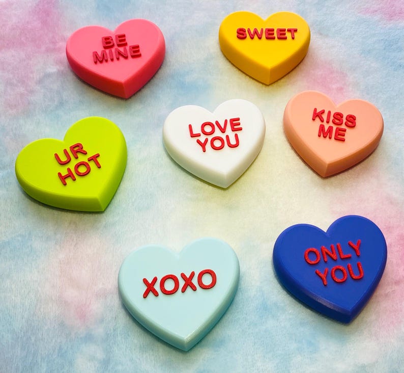 Large Conversation Hearts With Flat Sides Custom Text, Classic and ...