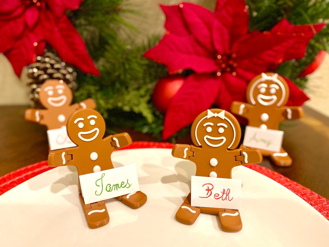 Articulated Gingerbread Man Family, Build Your Family Christmas Decor ...