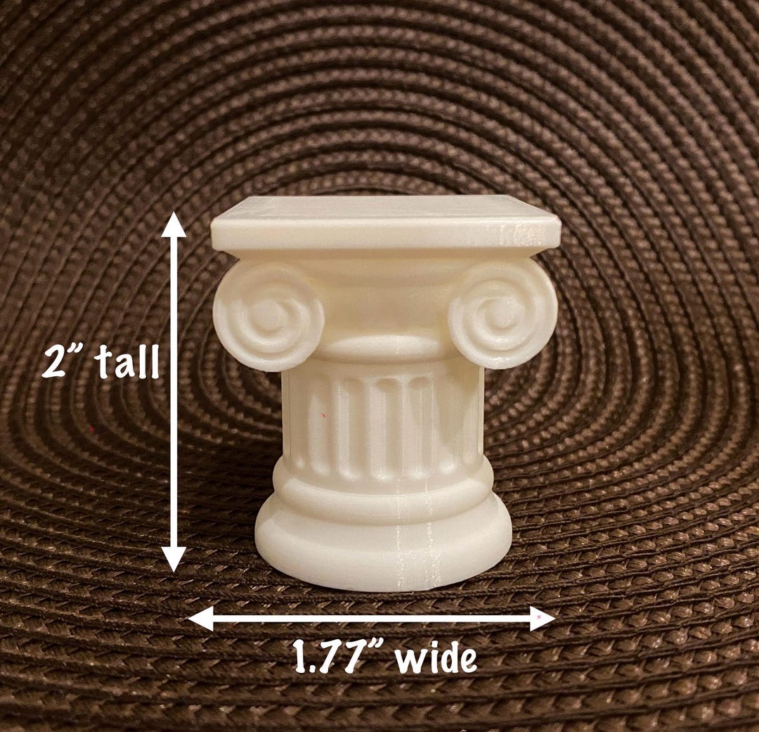 3D Printed Ionic Column, Ionic Pillar, Greek Column, Candle Holder, Desk Decor, Display Pillar ...