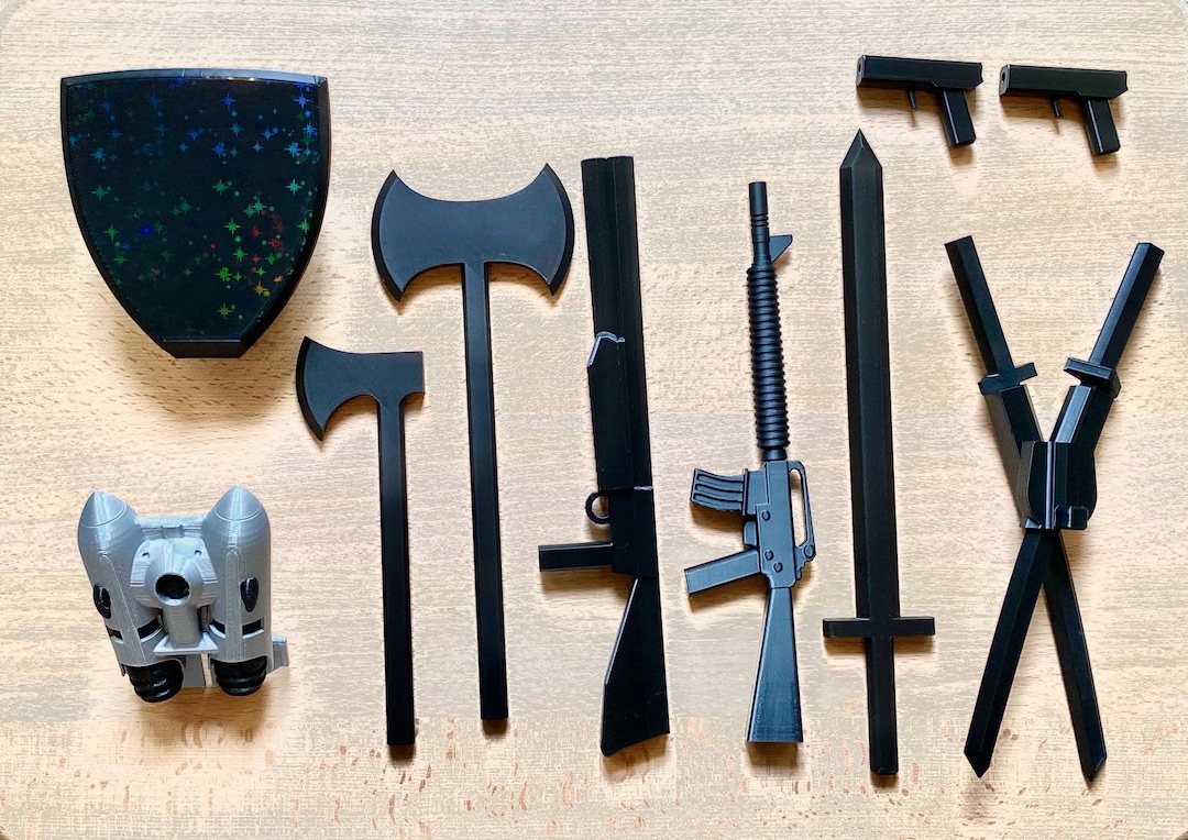 Dummy 13 GIANT Size Accessory Set UPGRADED - Handguns, Sword, Jetpack ...