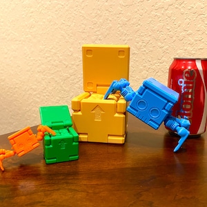 Transforming Little Cube Guy ABS Gadget 3D Printed Transforming Desk ...