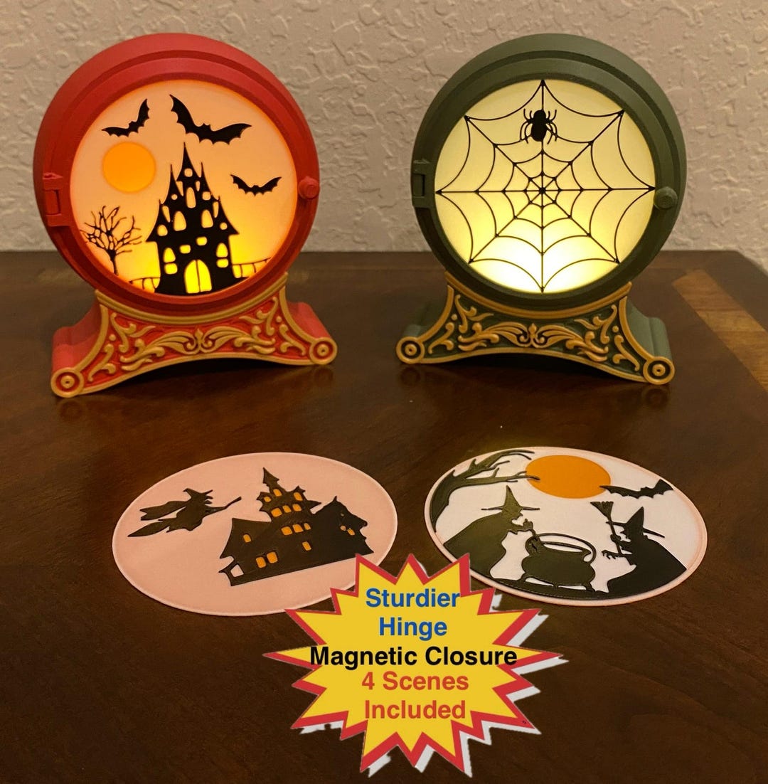 Halloween Tea Light Display + 4 Different Halloween Scenes - 3D Printed ...