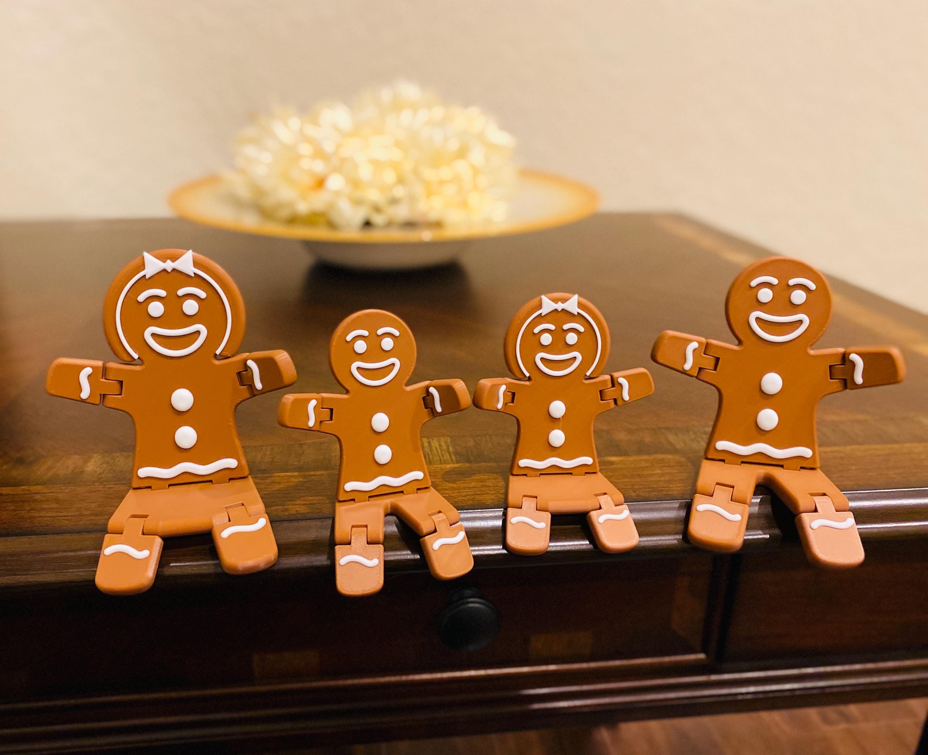 Articulated Gingerbread Man Family, Build Your Family Christmas Decor ...