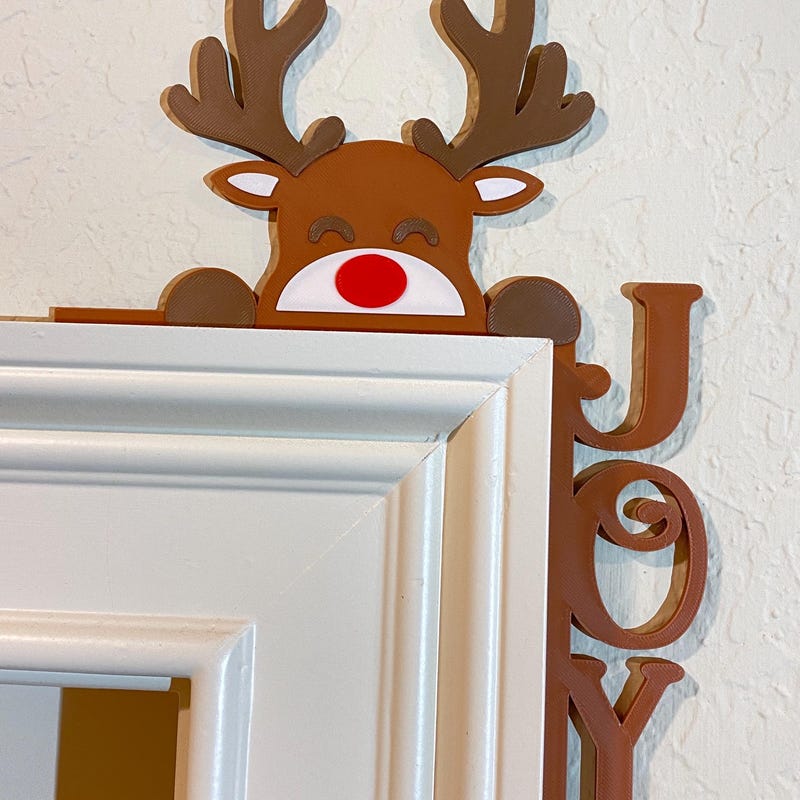 Reindeer Door Decor - Etsy