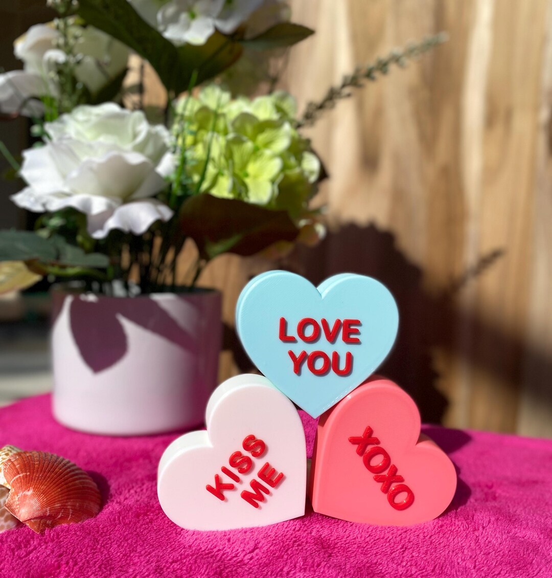 Large Conversation Hearts With Flat Sides Custom Text, Classic and ...