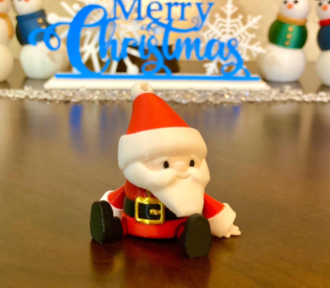Articulated Santa Posable Christmas Decoration - Holiday Flexi Fidget ...