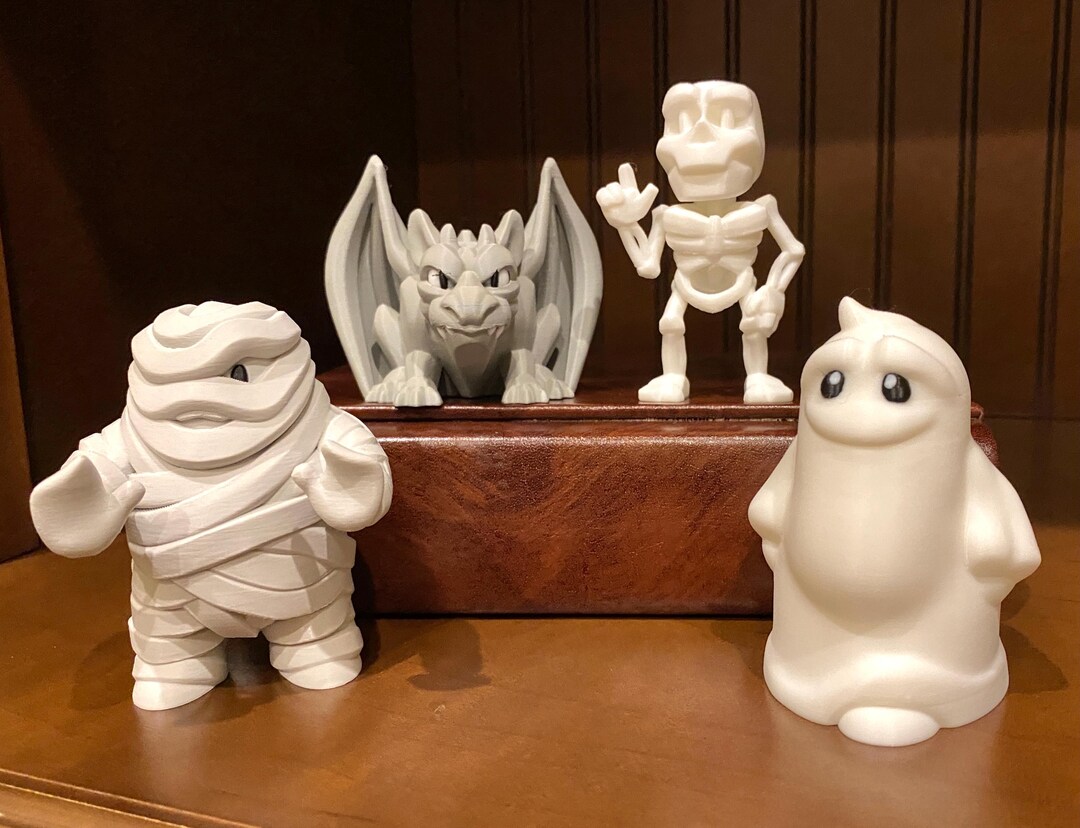 Halloween Figurine Set, Skeleton Ghost Gargoyle Mummy Decorations Desk ...