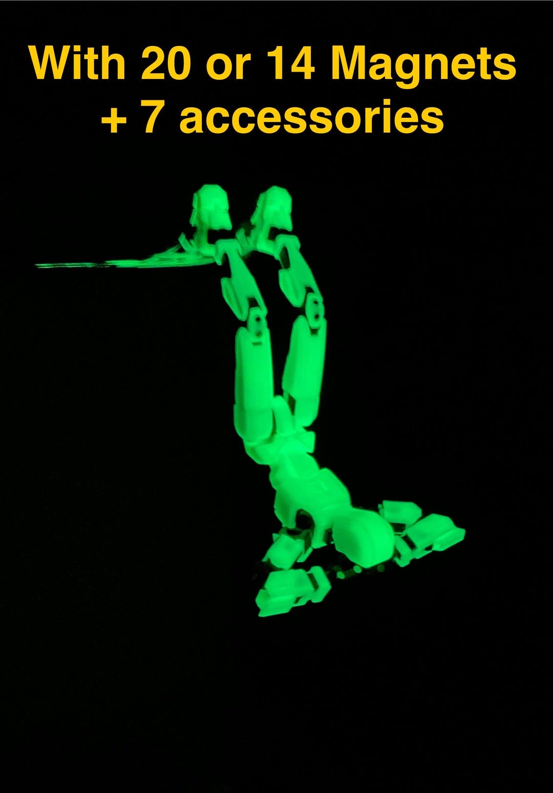 Dummy 13 GLOW in the Dark MAGNETIC Dummy 13 With 20 or 14 Magnets + 7 ...