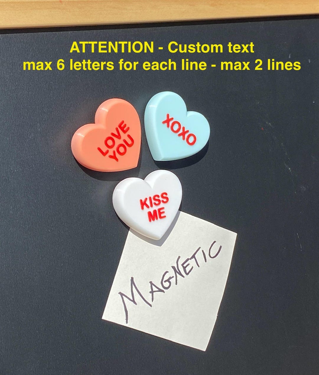 Conversation Hearts With Magnets Custom Text, Classic and Custom ...