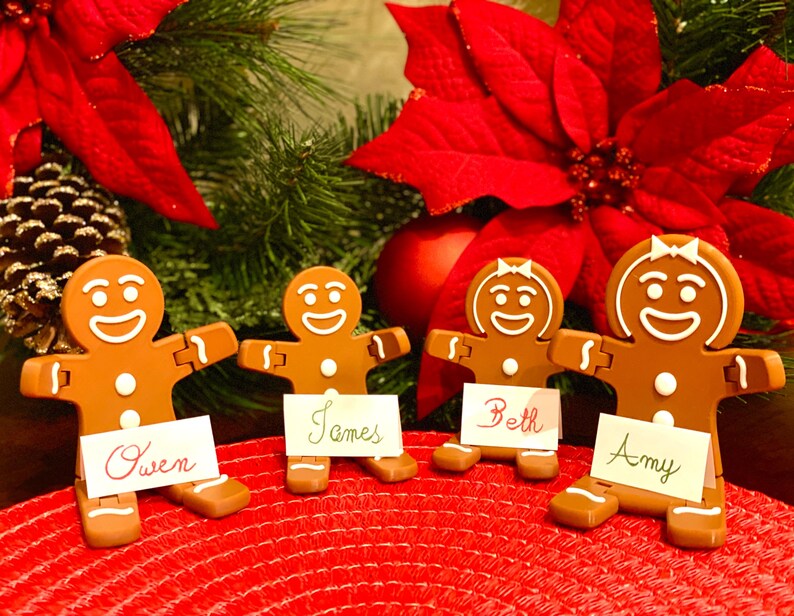 Articulated Gingerbread Man Family, Build Your Family Christmas Decor ...