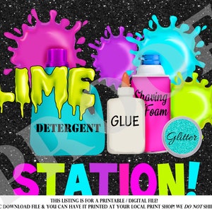 Printable Slime Poster, Slime Station, DIY, 24 X 36 Size Backdrop Sign ...
