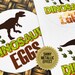 Dinosaur Eggs Stickers, Dinosaur Dig Birthday Party, Dino Dig, Dinosaur ...