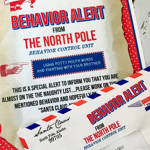 Kids Christmas Behavior Report Card Santa Claus Nice List - Etsy