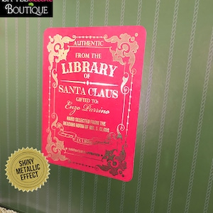 Christmas Gift Stickers, Santa Bookplates, Exlibris, Christmas ...
