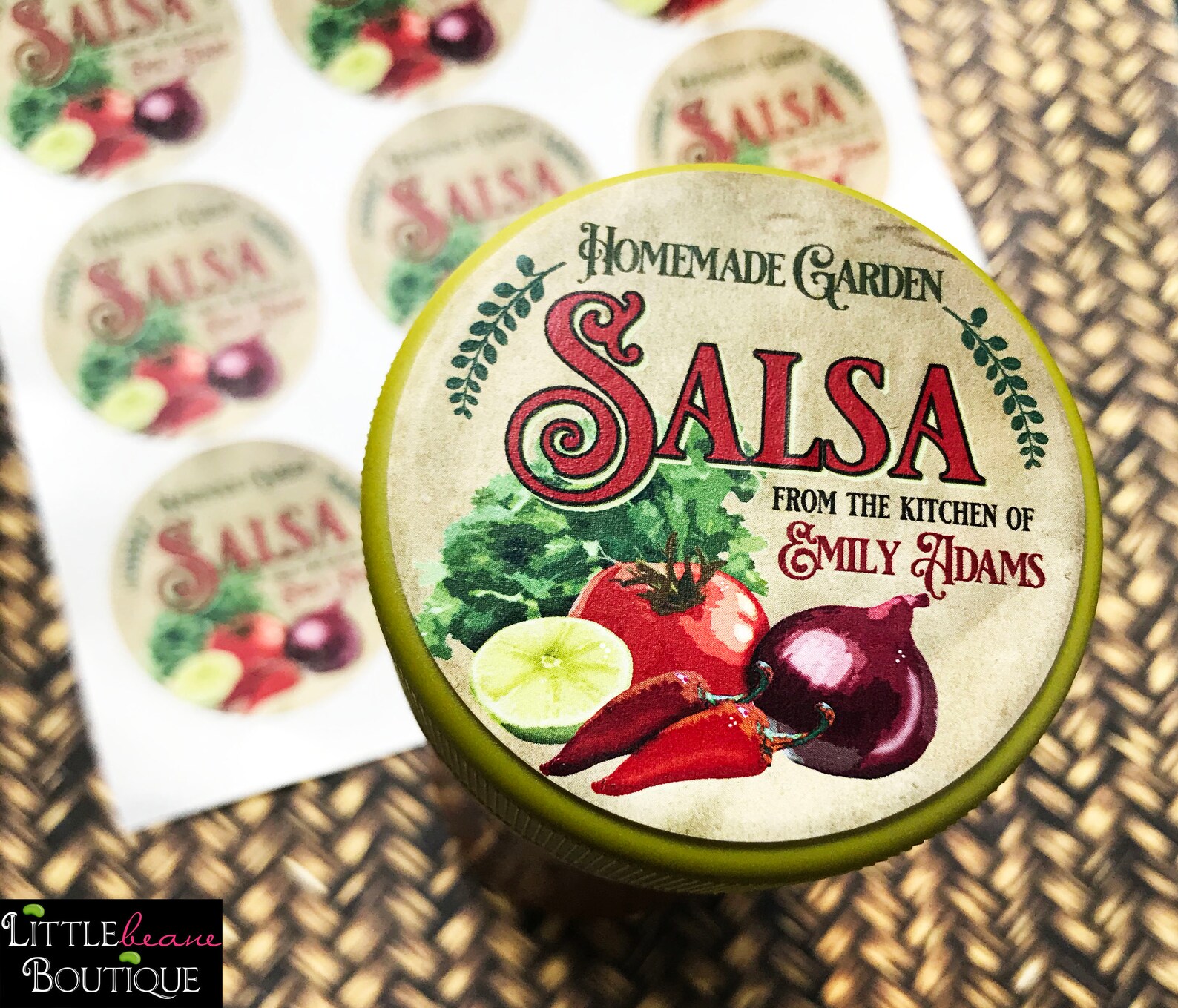 Salsa Labels Garden Salsa Labels Homemade Salsa labels | Etsy