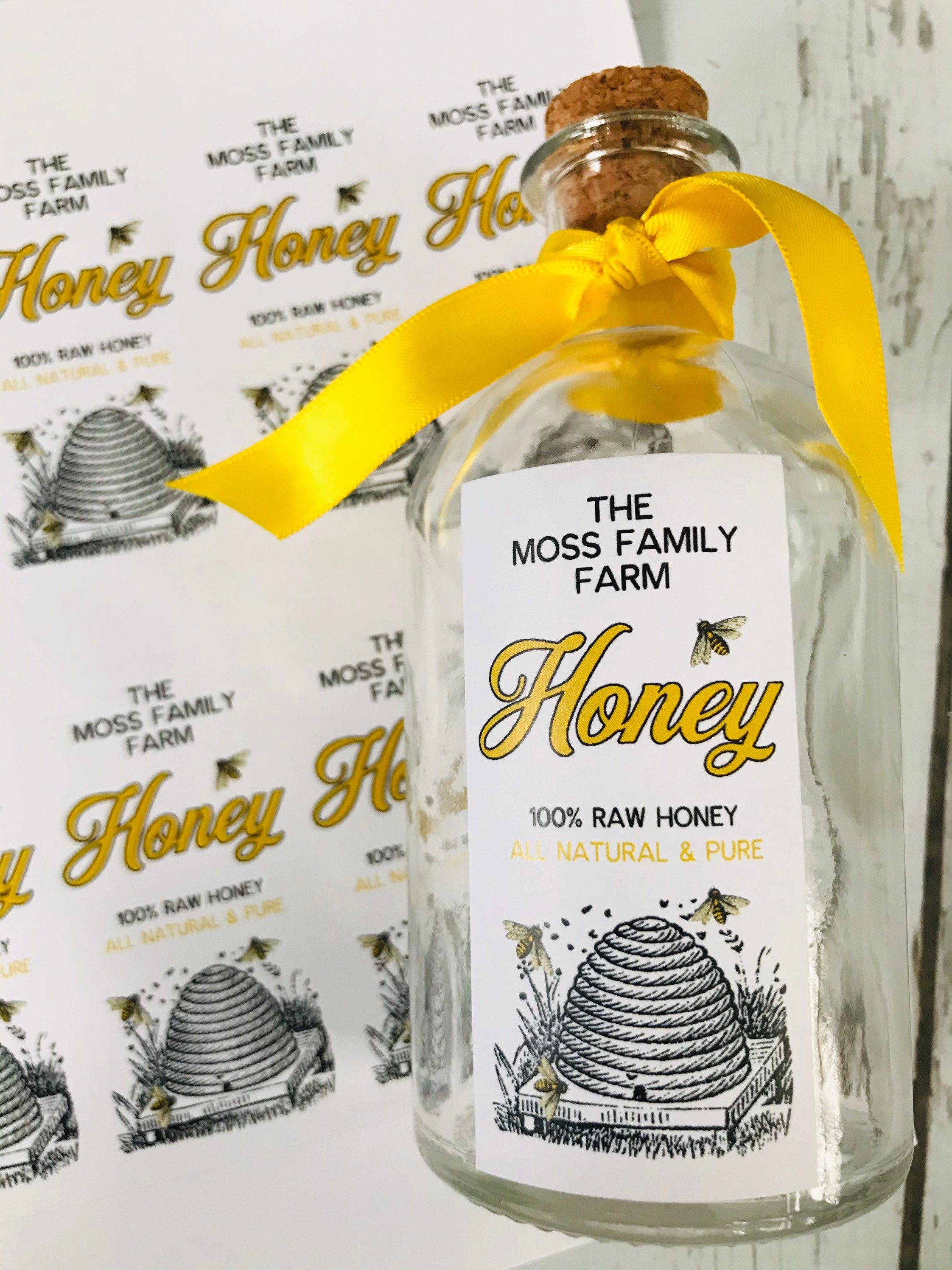 Custom Honey Labels Honey Stickers Raw Honey labels Beehive | Etsy