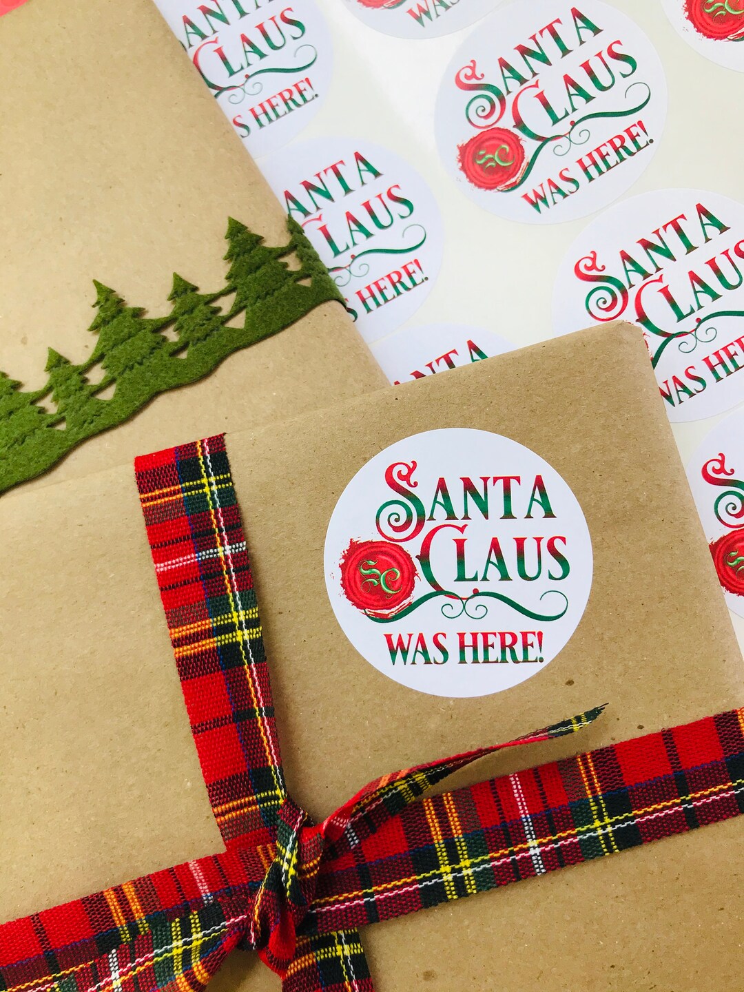 Santa Gift Stickers, Santa Claus Was Here, Santa Gift Labels, Santa ...