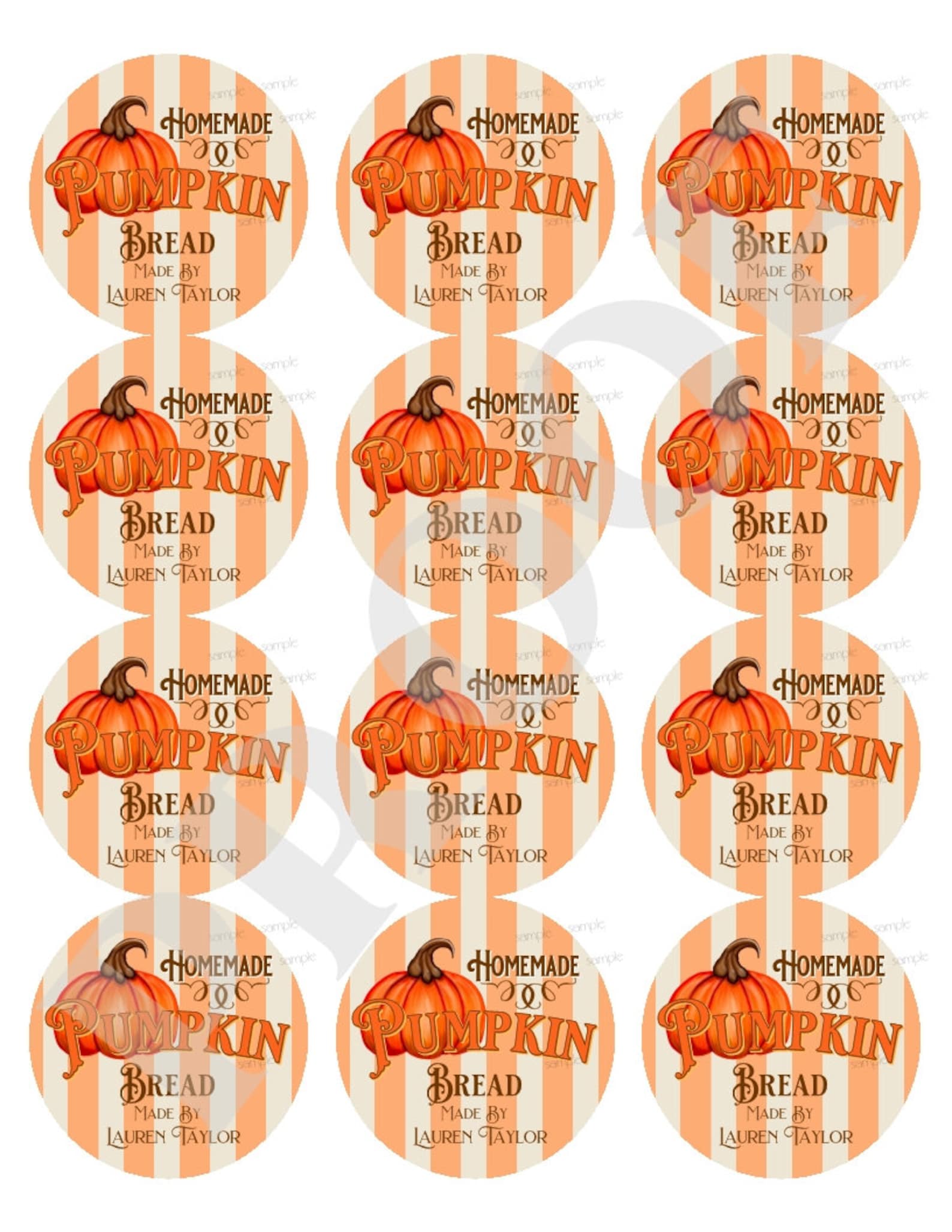 Banana Nut Bread Labels, Banana Stickers, Banana Bread Baking Labels ...