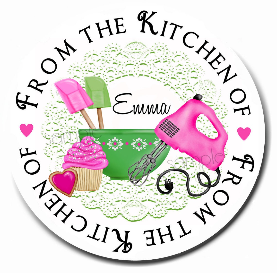 Kitchen Stickers Preppy Baking Cupcake Baking Labels - Etsy