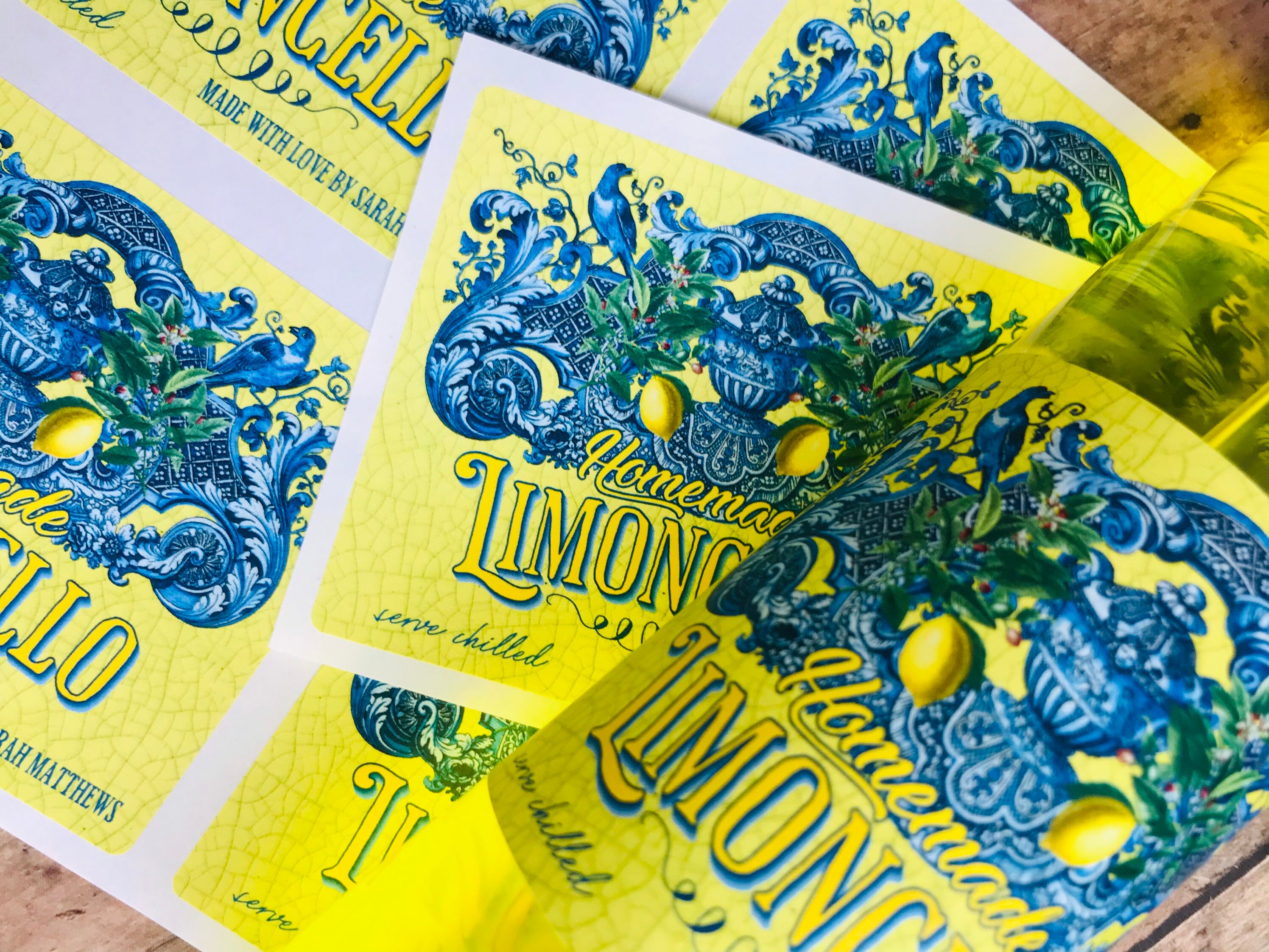 Custom Limoncello Labels Large Homemade Limoncello Labels | Etsy