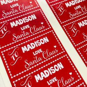 Christmas Gift Stickers, Santa Labels, Santa Stickers, Christmas Labels ...