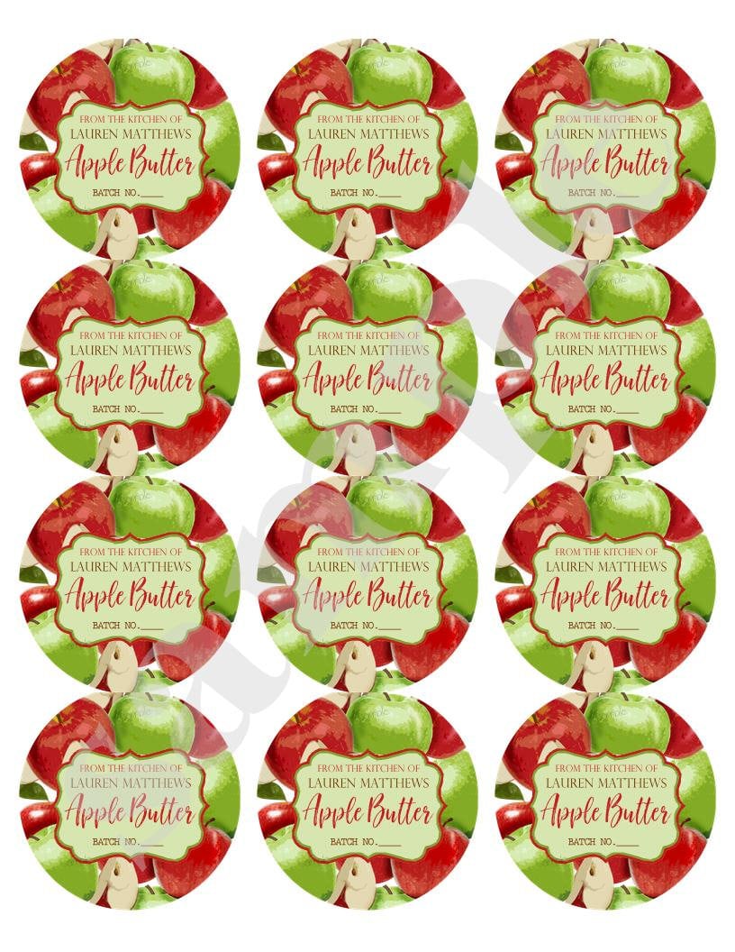 Apple Butter Labelsapplesauce Canning Labelsmason Jar | Etsy