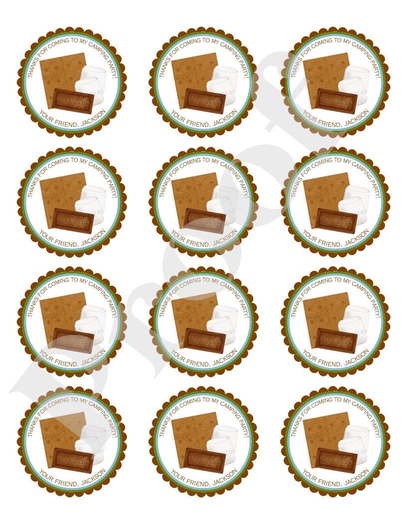Smore Stickers Smore Labels Camping Stickers Wedding Smore - Etsy