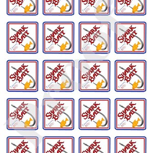 Shark Party Stickers, Shark Stickers, Shark Bait Labels, Shark Birthday ...