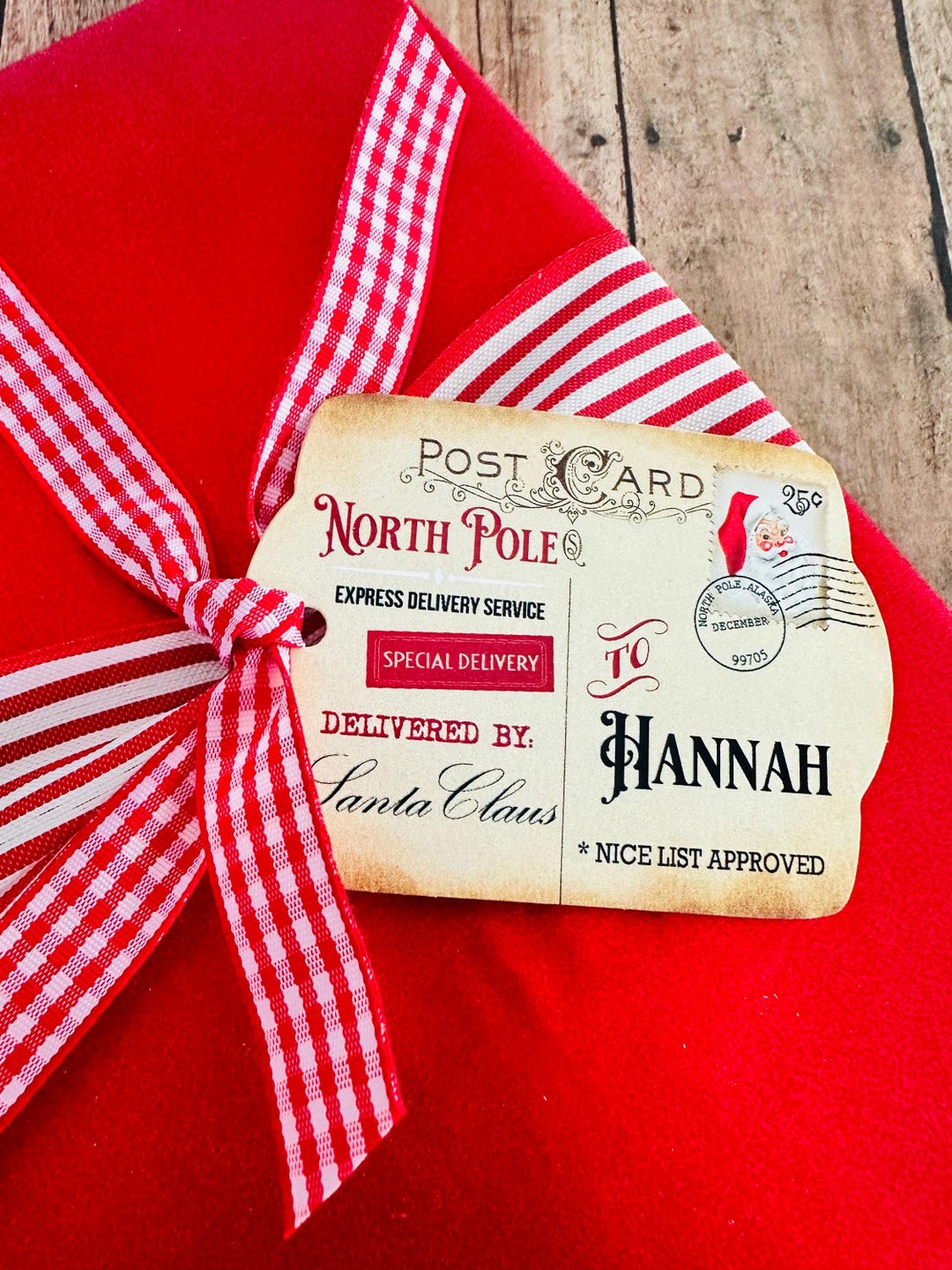 Personalized Santa Gift Tags, Express Delivery, Special Delivery ...