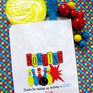 Bowling Favor Bags, Bowling Candy Bags,bowling Favor Bags, Bowling ...