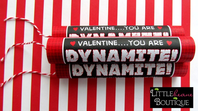 Printable Valentines Wrappers Dynamite Valentines DIY - Etsy