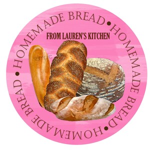 Personalized Bread Stickers, Homemade Bread Labels, Sourdough Bread ...