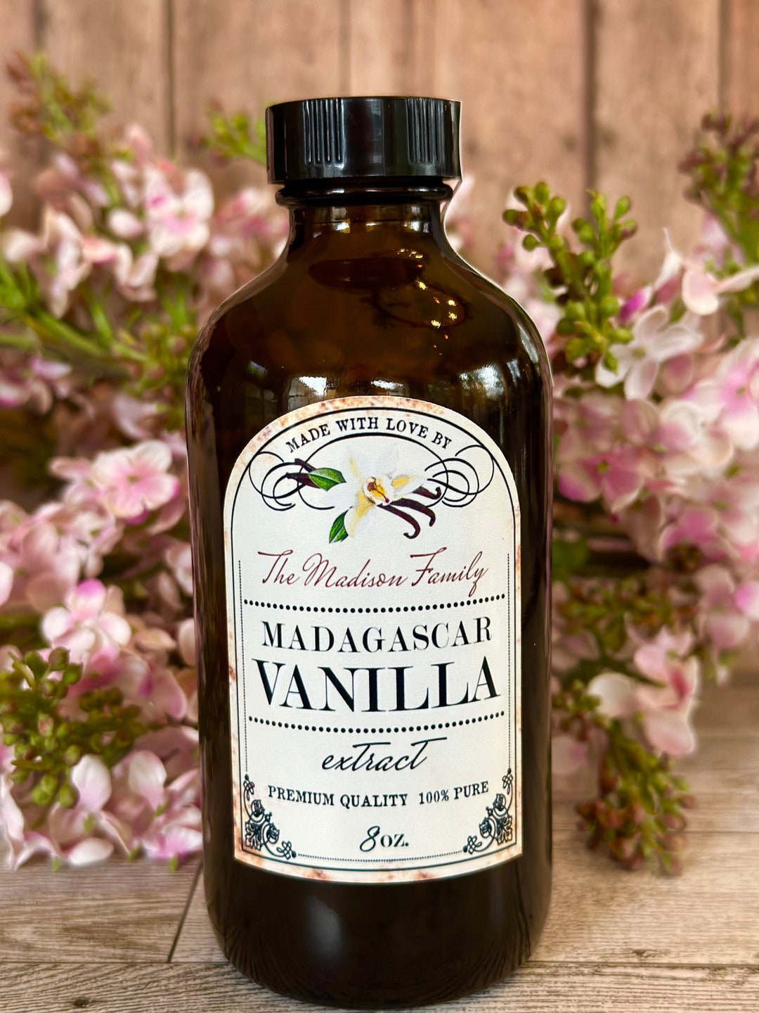 Waterproof Vanilla Extract Labels, Personalized Vanilla Extract Labels ...