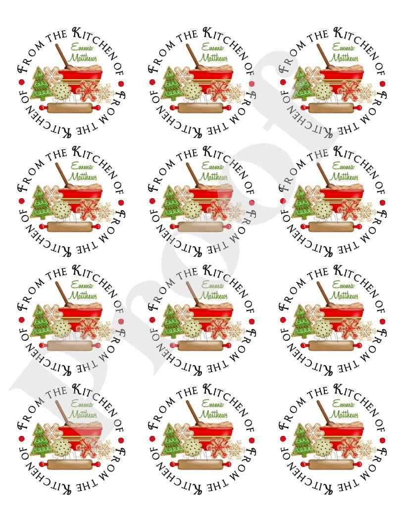 Christmas Cookie Stickers, Cookie Exchange, Baking Labels, Cookie Swap ...