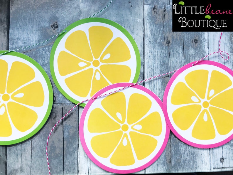 Printable Lemon Banner DIY Digital Lemonade Party - Etsy